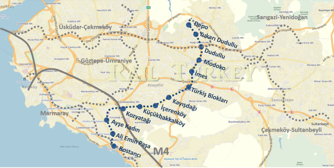 Bostancı-Dudullu metrosu (M8) – Rail Turkey Tr